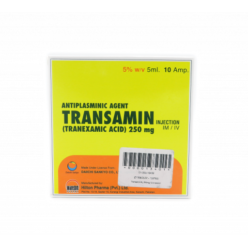 Transamin Injection 250 mg 10 Ampx5 mL Price in Pakistan- MedicalStore ...